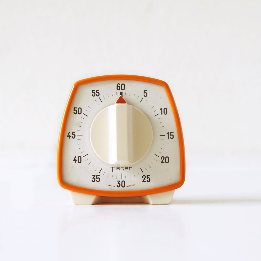 PETER Orange and White Mid Century Egg Timer, West Germany - Etsy
