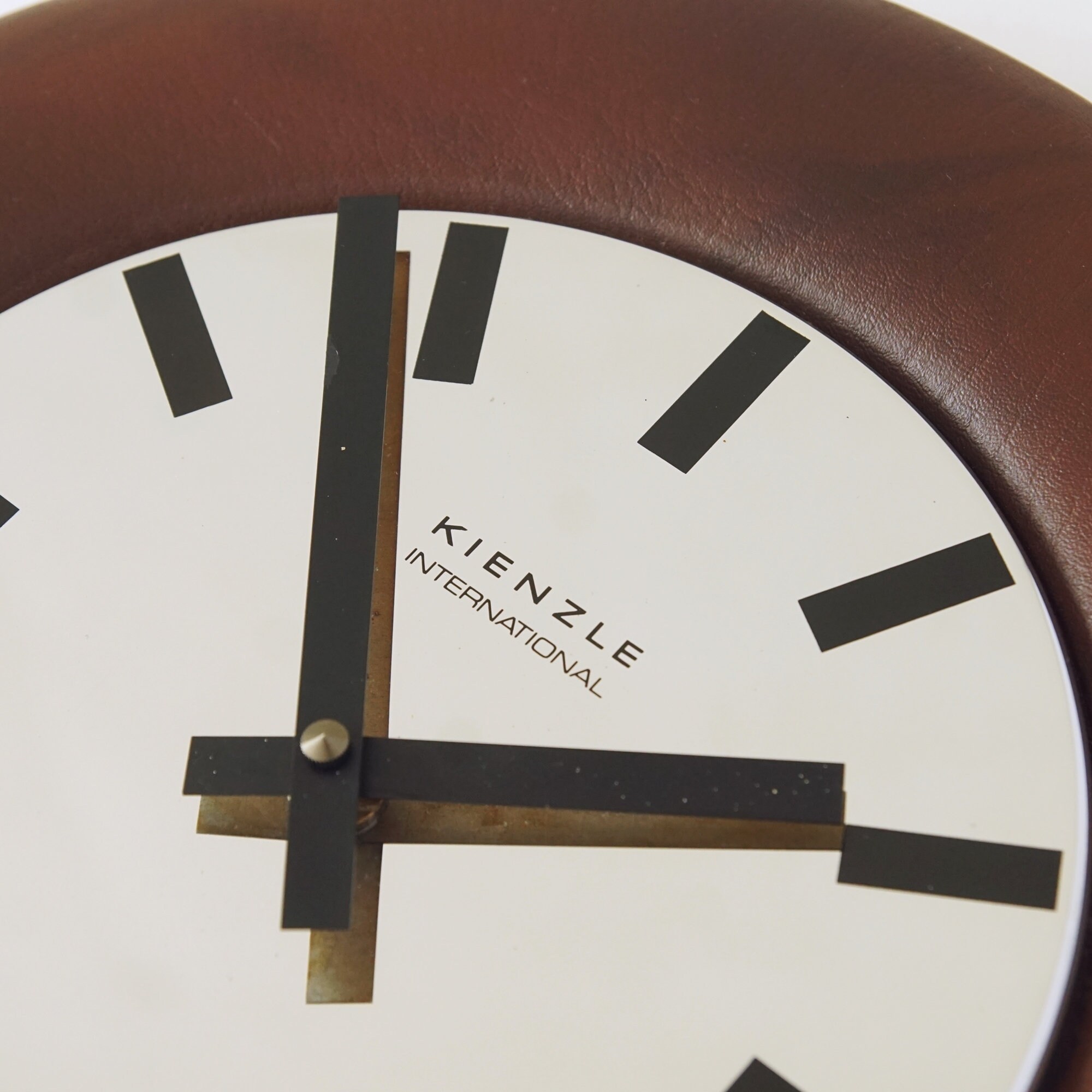 KIENZLE Chrome and Leather Look Mid Century Wall Clock Made - Etsy