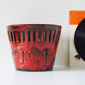 Red and Black Mid Century Flower Pot, Abstract Decor, Made in Italy - Etsy