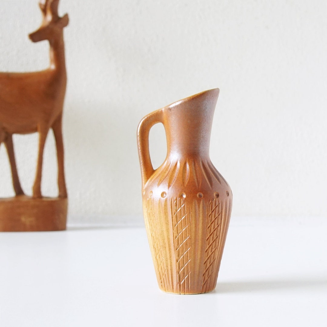 Brown Mid Century vase, by Otto Kalamba, East German Pottery - Etsy ...