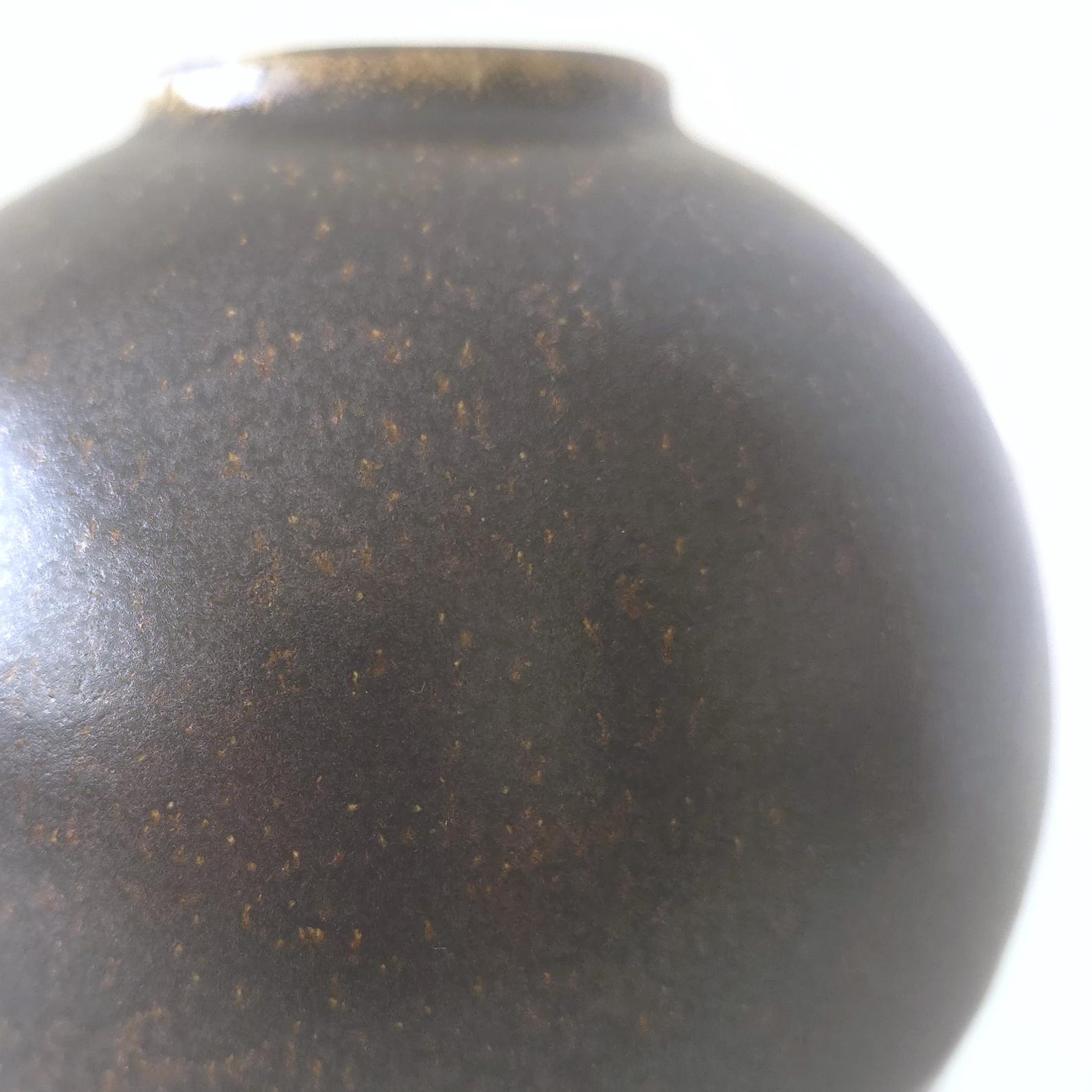 CERAMANO Umbria Brown Mid Century Ball Vase, West German Pottery - Etsy