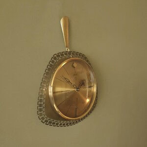 ATLANTA Brass Mid Century Wall Clock, Made in Germany - Etsy