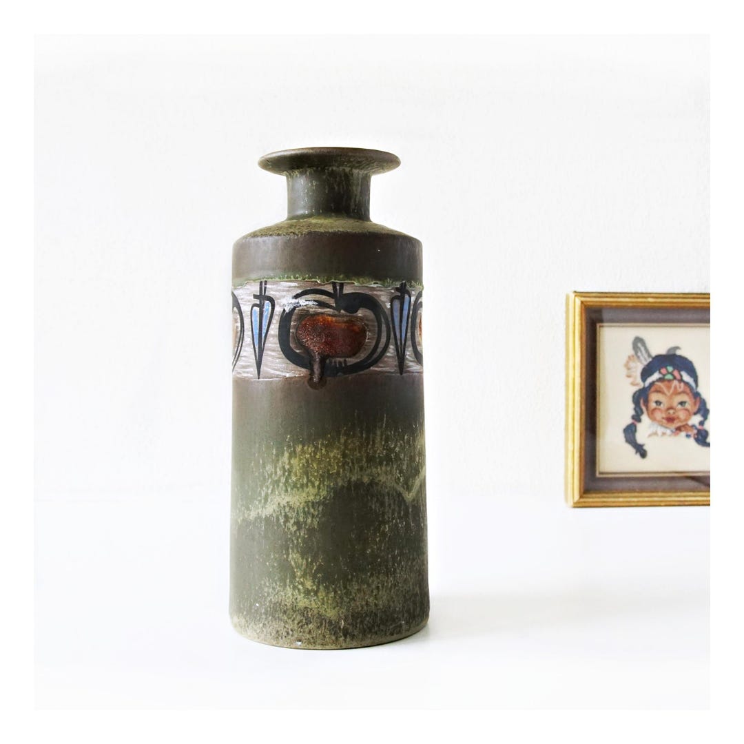 Ceramano 170 Vase - Green Mid Century West German Pottery - 1960s ...