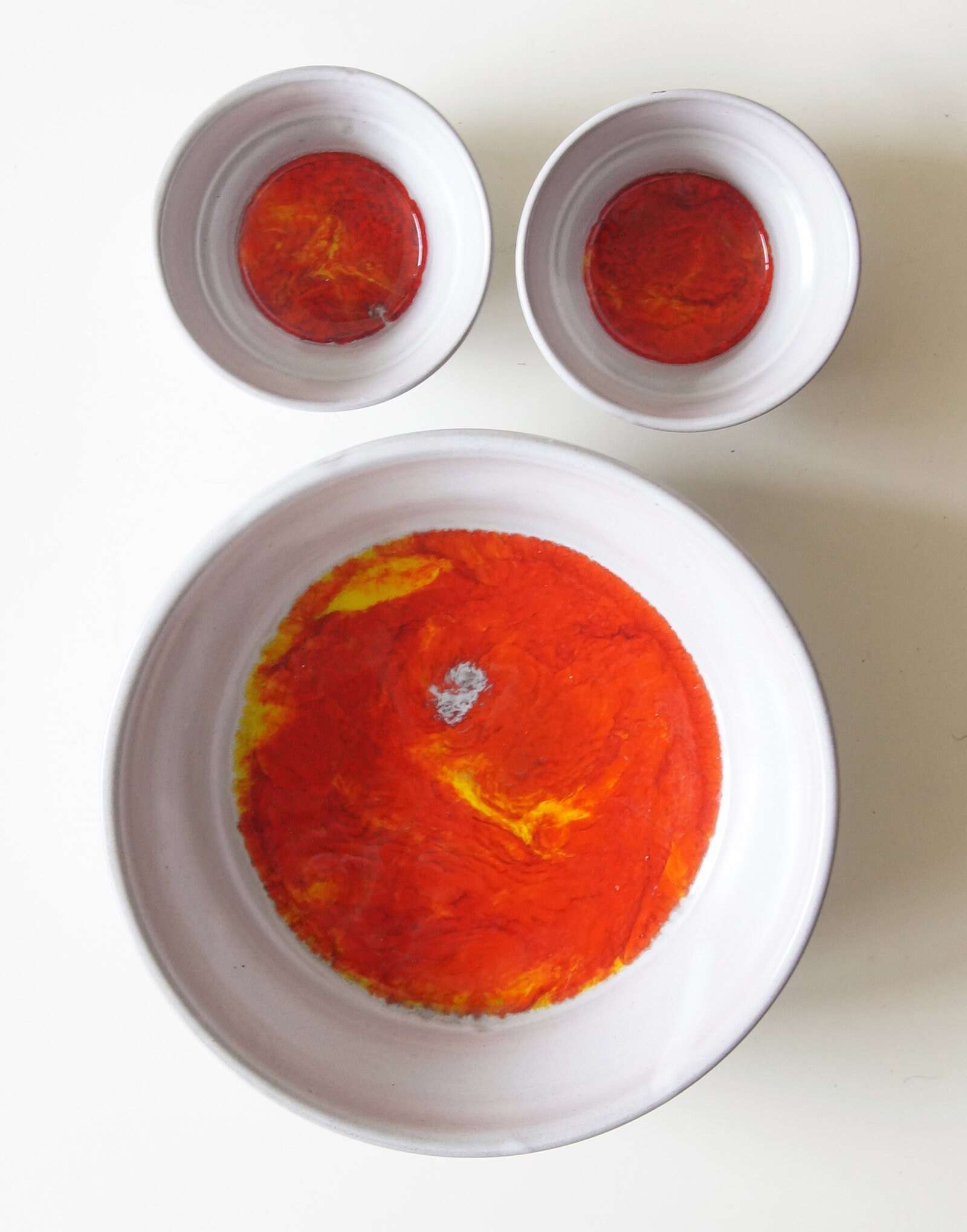 Mid Century Fat Lava Bowl Set Dutch Pottery | Etsy