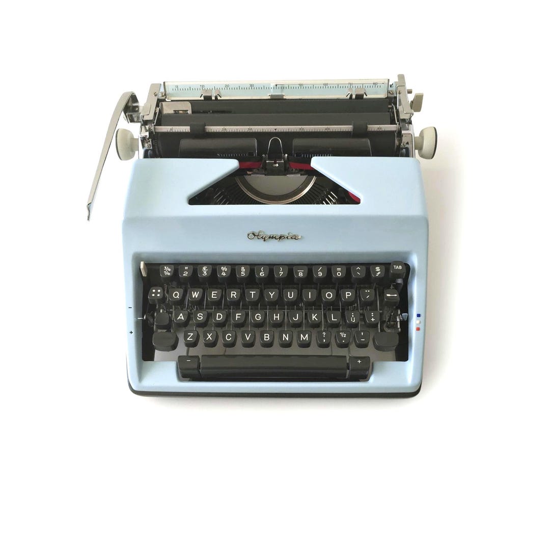 Olympia SM9 Typewriter, Light Blue - Professionally Serviced - Etsy