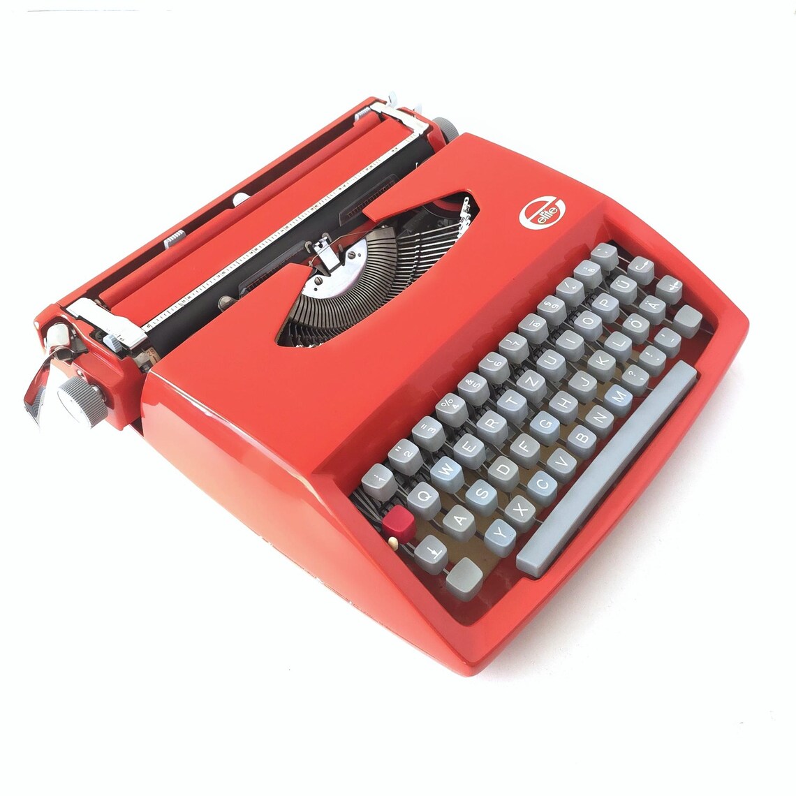 Red Elite Portable Vintage Typewriter L Serviced - Etsy