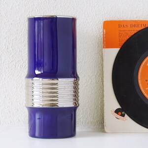 SCHUMANN ARZBERG Blue and Silver Mid Century Vase, Real Cobalt, Bavaria ...
