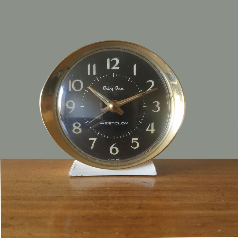 Baby Ben Westclox Alarm Clock – Cream & Black – Mid-century Modern ...