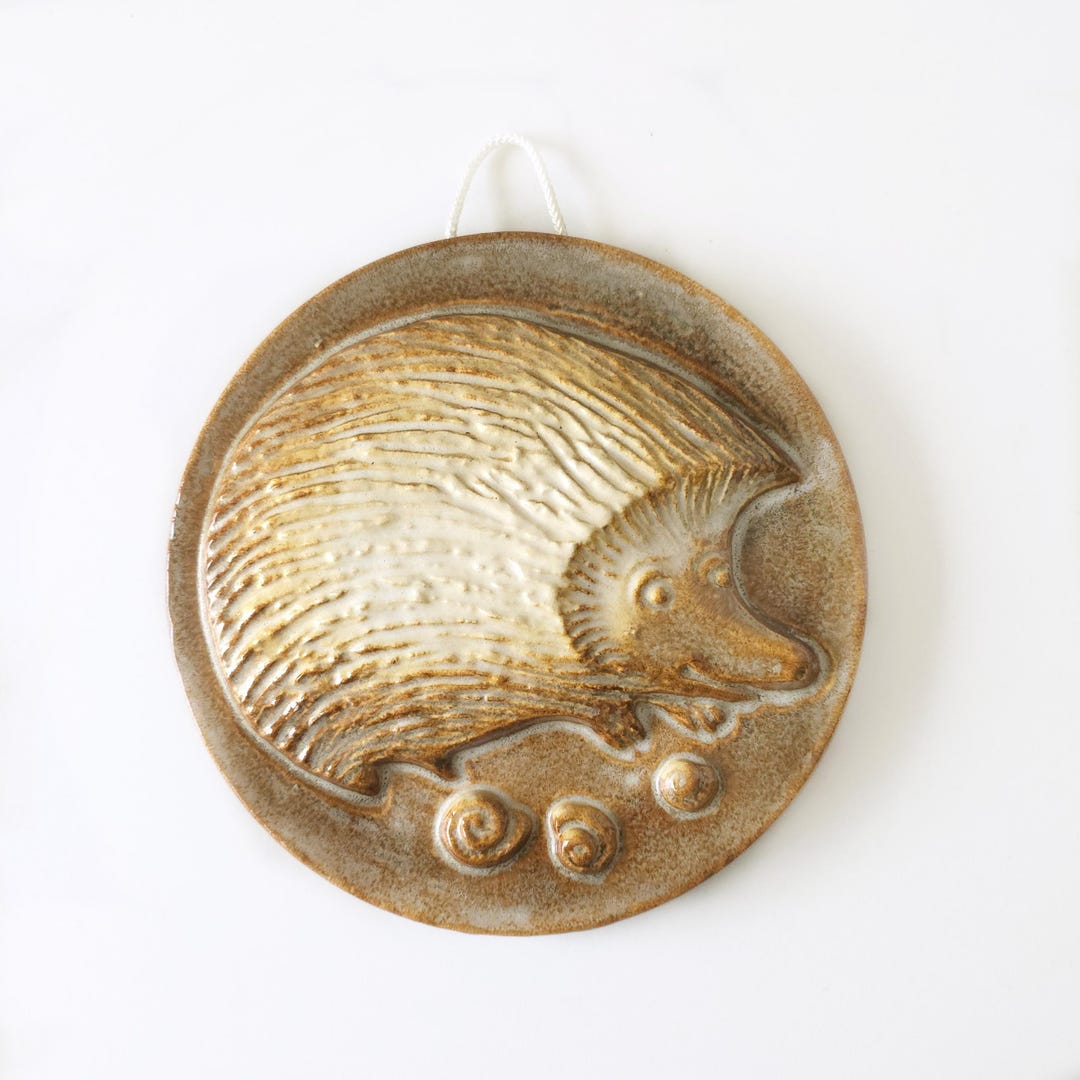 STEULER, Mid Century Wall Plate , Hedgehog Decor, West German Pottery ...