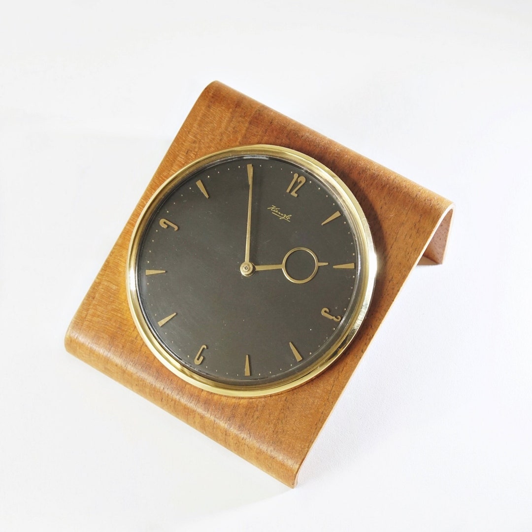 KIENZLE Mid Century Desk Clock / Table Clock in Wood and - Etsy