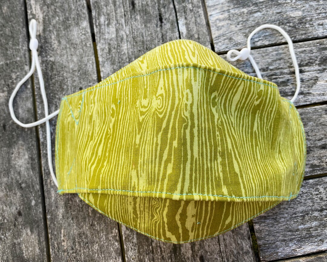 3D Mask Woodgrain in Lime Green - Etsy