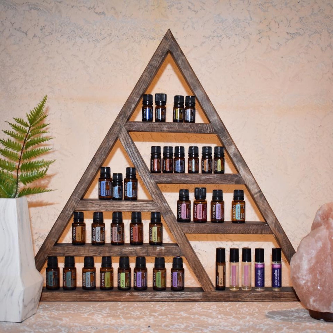 Essential Oil Triangle Shelf - Etsy