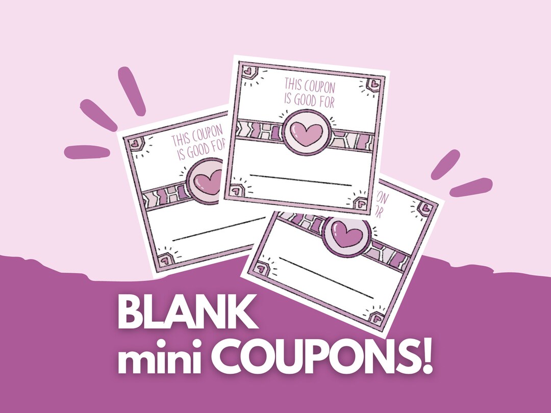 Customizable Mini Love Coupons, Hand-sketched With Love, Digital ...