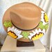 Floral Fedoras, Tan Fedora, Flower Hat, Hand Crafted, Hand Painted - Etsy