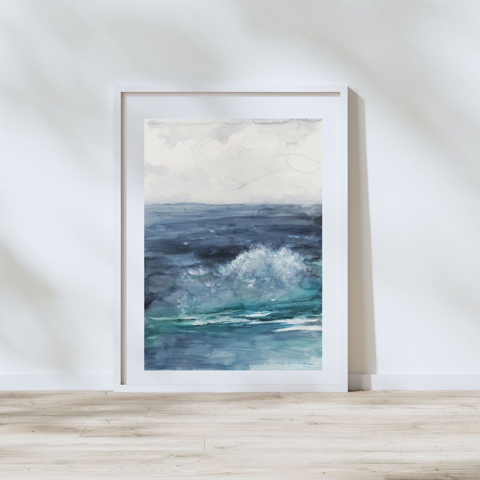 Watercolor Original Sea Painting, Watercolor Ocean Art, Aquarelle ...