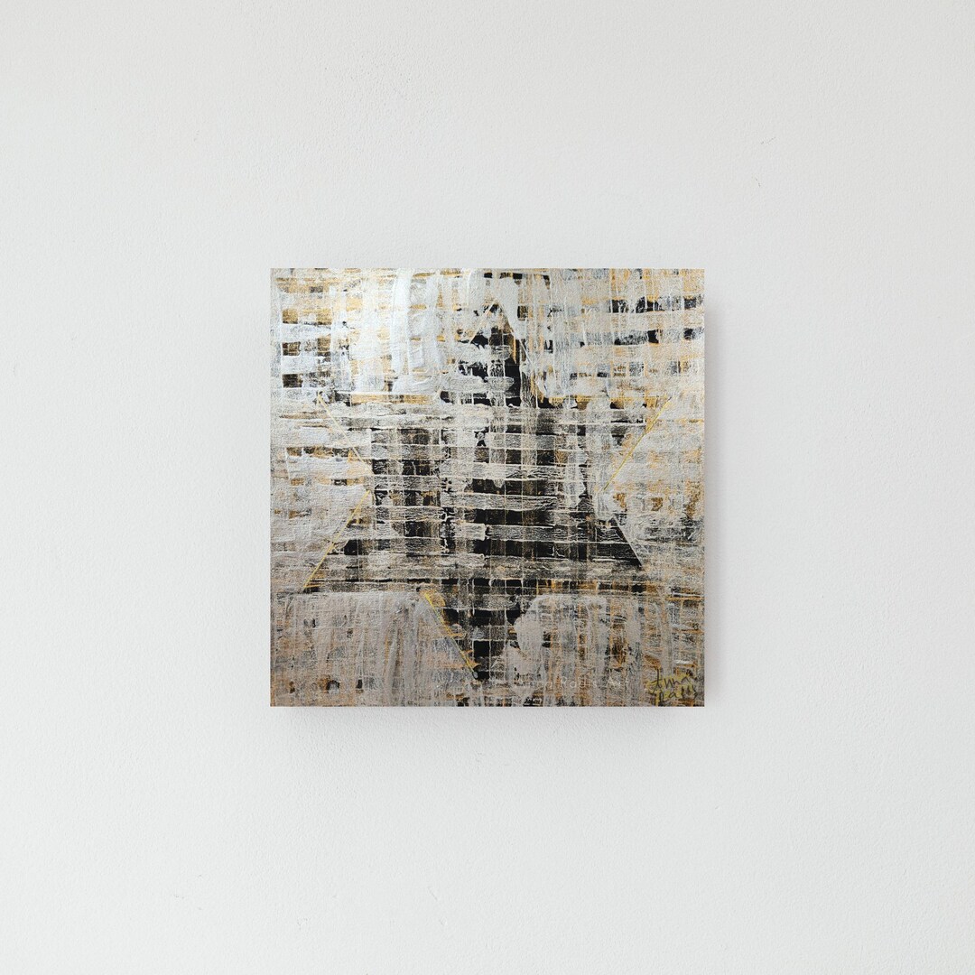 Israel Art Star of David Jewish Painting, Israeli Art Modern Judaica ...