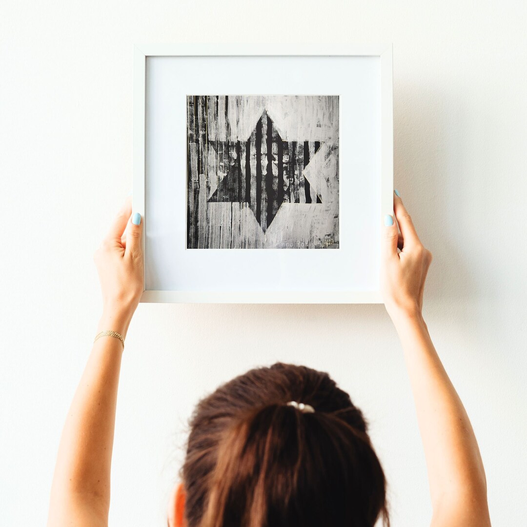 Star of David Abstract Painting: Jewish Art Print - Etsy