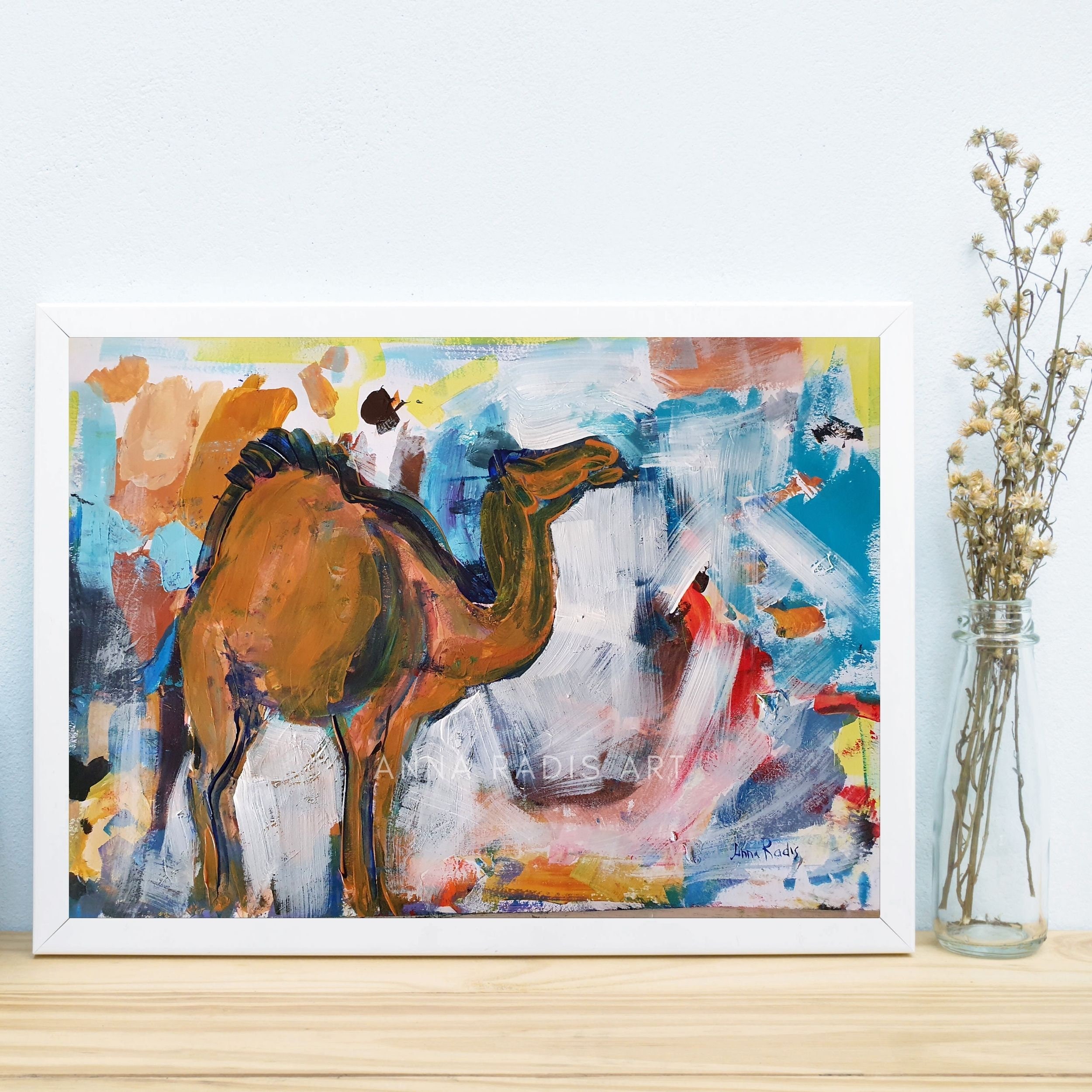 Abstract Camel Original Painting Animal Original Wall Art - Etsy UK