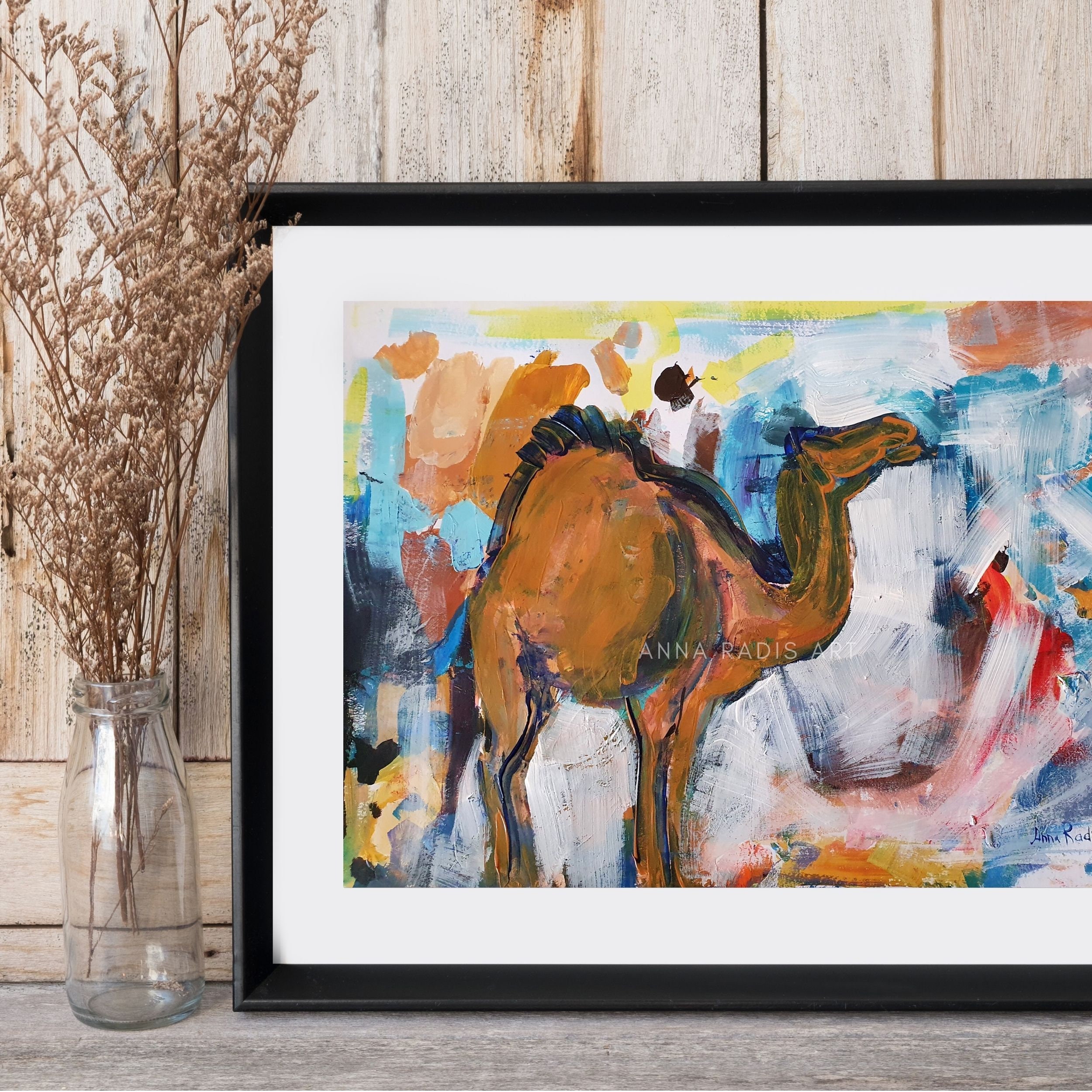 Camel Abstract Art Original Painting Original Artwork Happy - Etsy