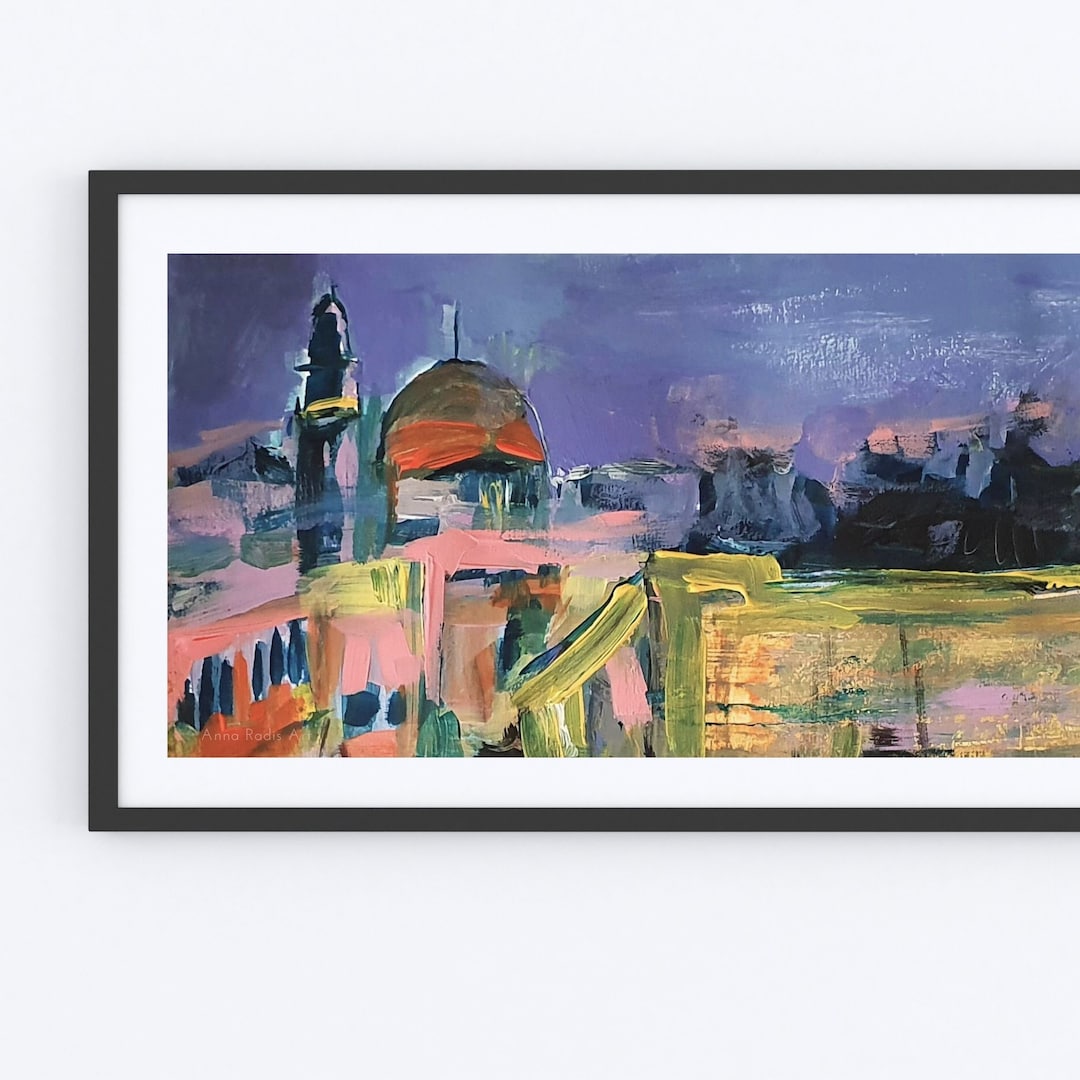 Jewish Artwork Jerusalem Painting: Wailing Wall Print Impressionism Art ...