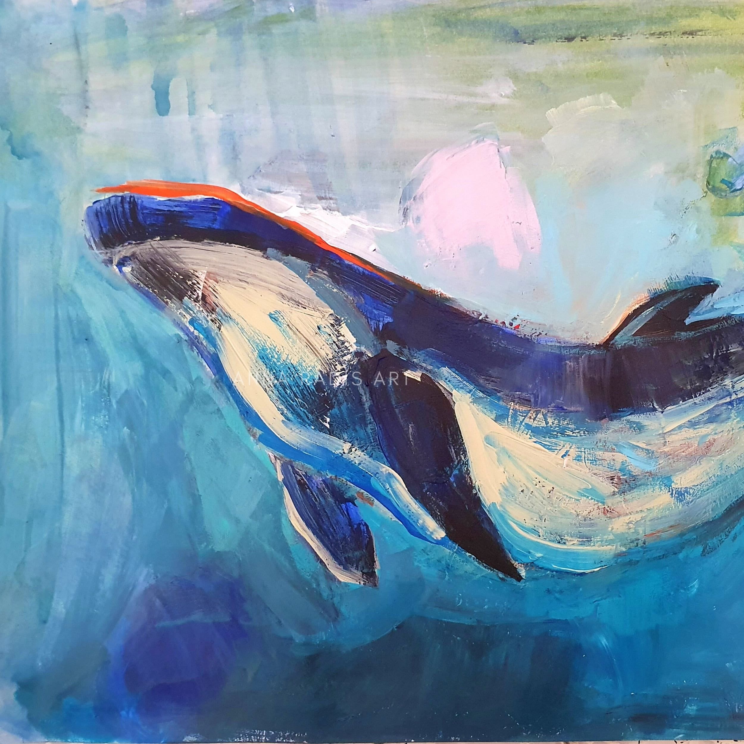 Whale Painting Abstract