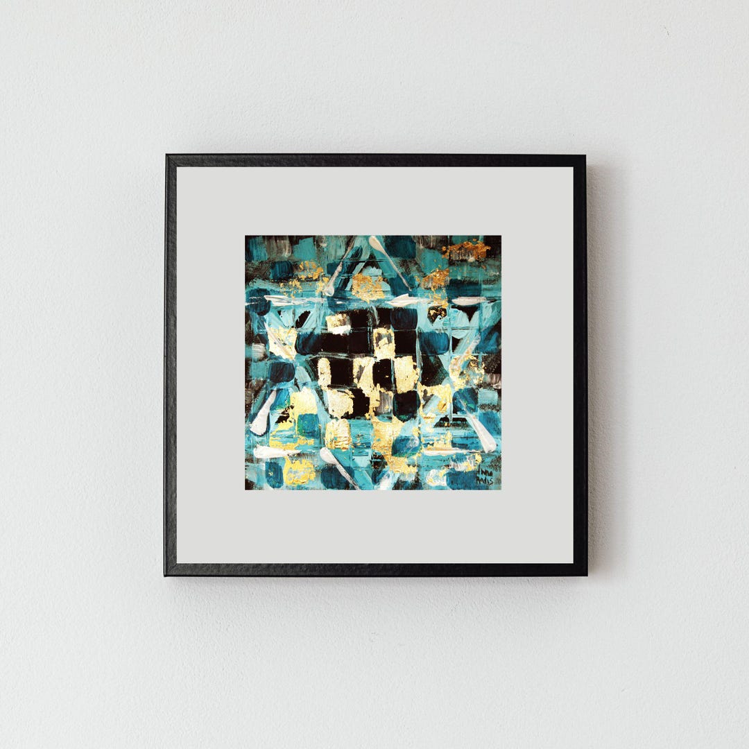 Magen David Painting: Jewish Star Art Print, Modern Israeli Judaica ...