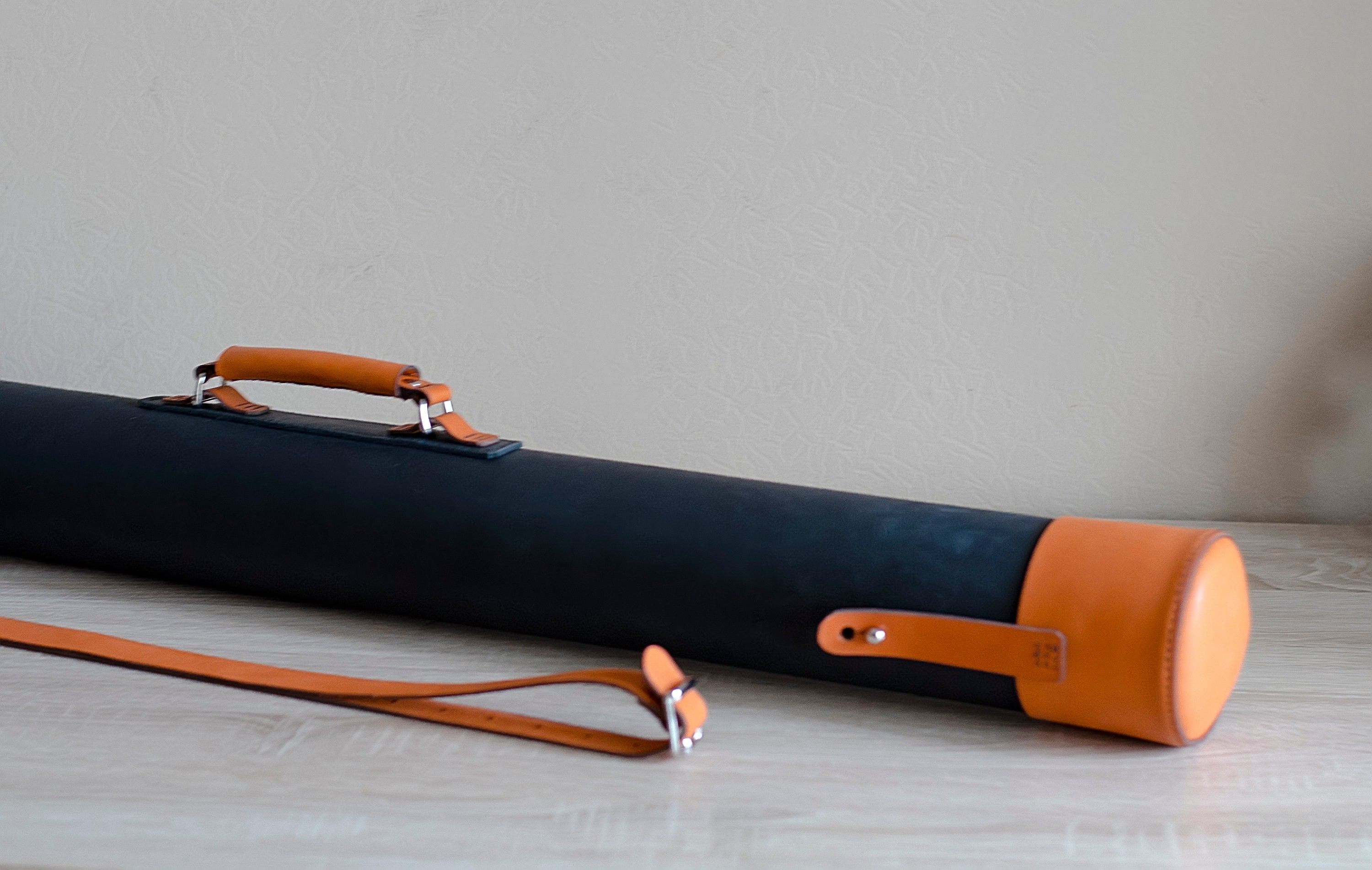 Fishing rod case 39.3/3.9 in Document Tube Leather Tube | Etsy