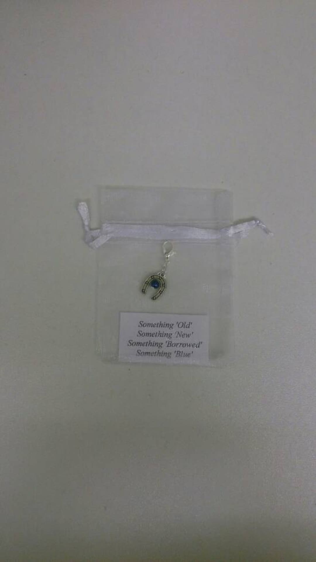 Good Luck Wedding Charm for the Bride, Lucky Horseshoe, Something Blue ...