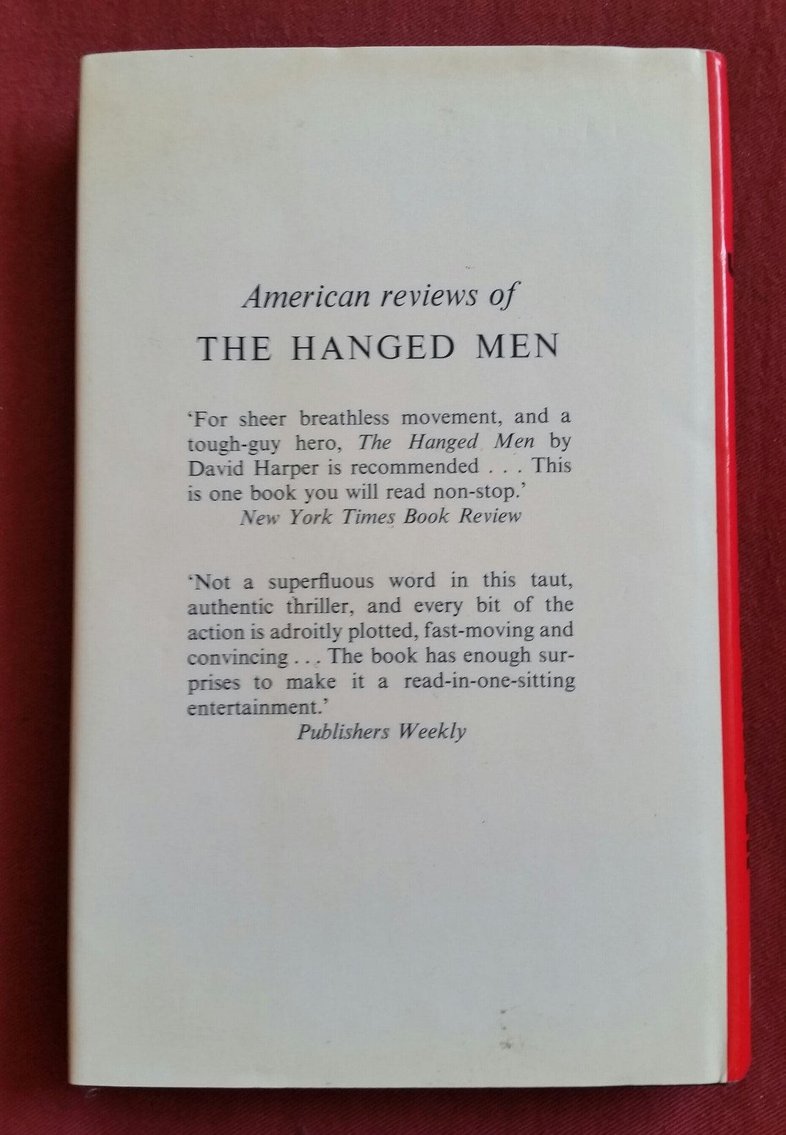 David Harper the Hanged Men hamish Hamilton 1977 | Etsy