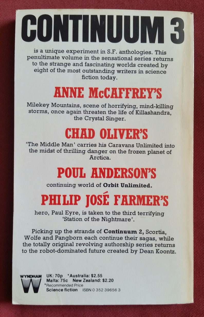 Roger Elwood (ed) - Continuum 3 (star Book 1977) - Anne Mccaffrey, Poul ...
