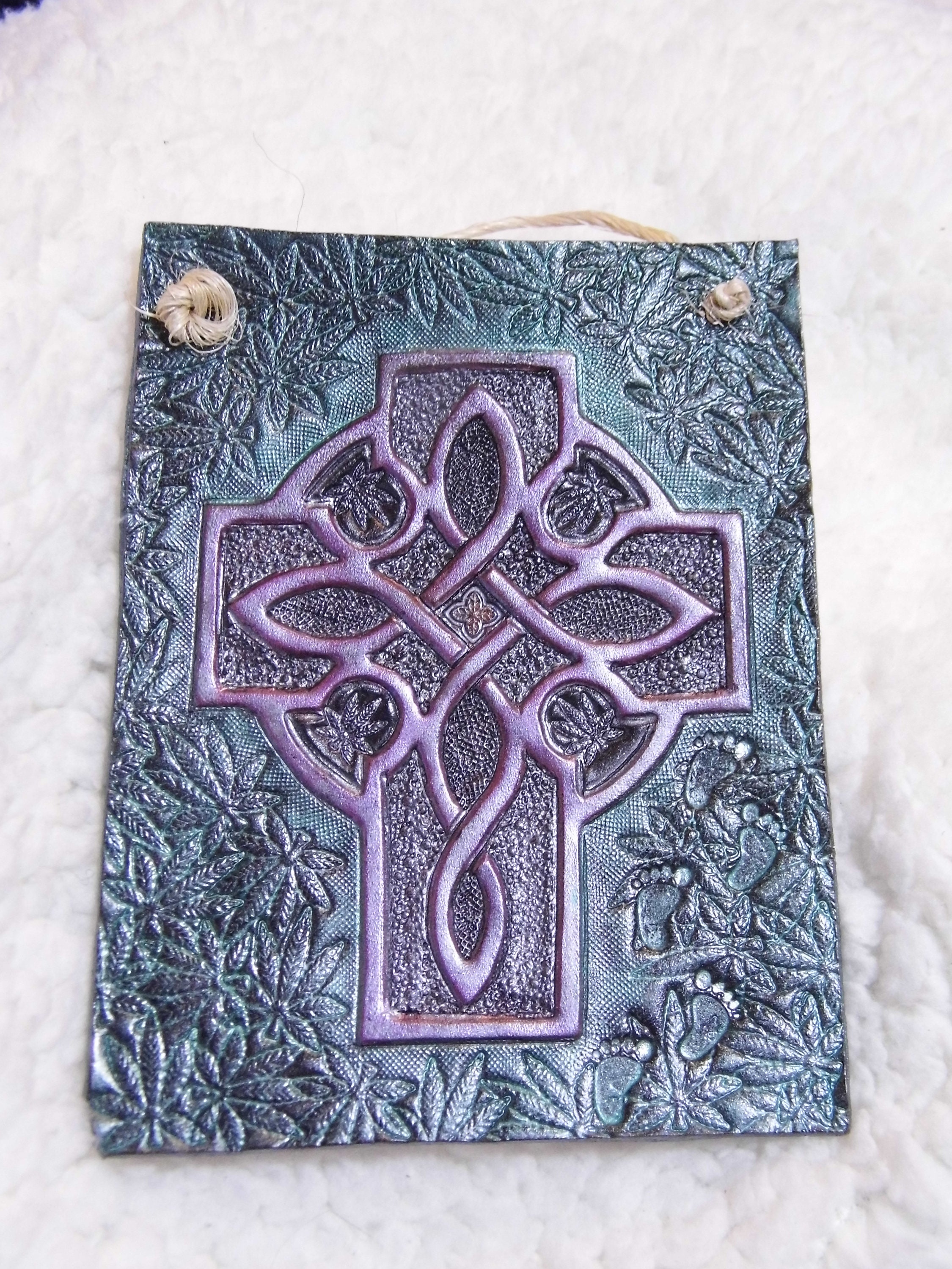 Leather Cross, Cross, Holy Symbol, Wall Hanging, Handmade, Leather ...
