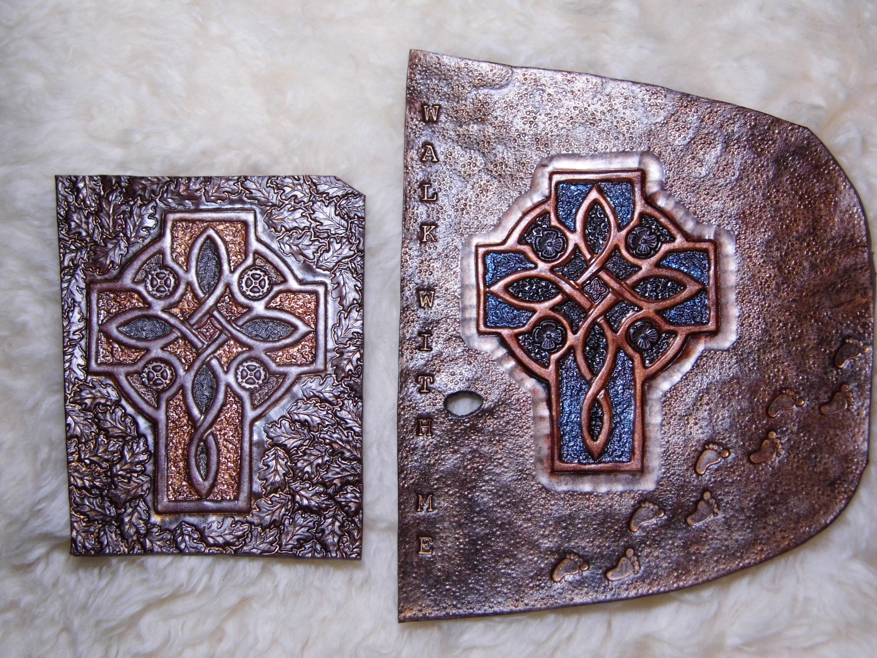 Leather Cross, Cross, Holy Symbol, Wall Hanging, Handmade, Leather ...