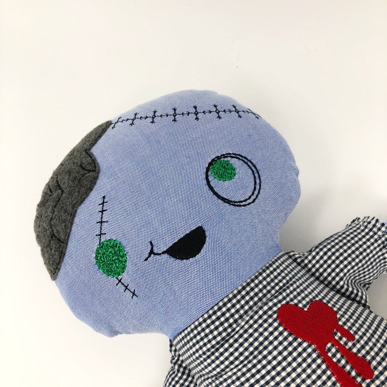 Cute Zombie Personalized Stuffed Animal, Embroidered Name Girl and Boy ...