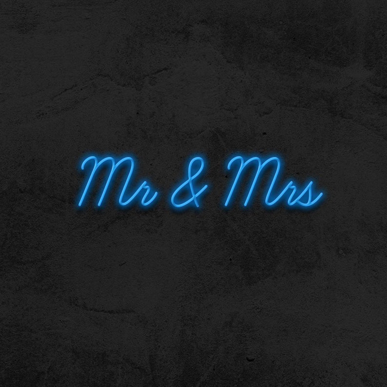 Mr & Mrs Neon Sign Custom Wedding Signs Wedding Entrance - Etsy UK