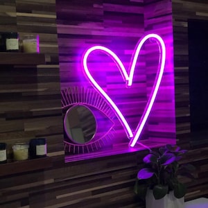 Heart | LED Neon Sign, Shaped, Pink Heart, Heart Sign, Heart Shape ...