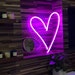 Heart LED Neon Sign Shaped Pink Heart Heart Sign Heart - Etsy