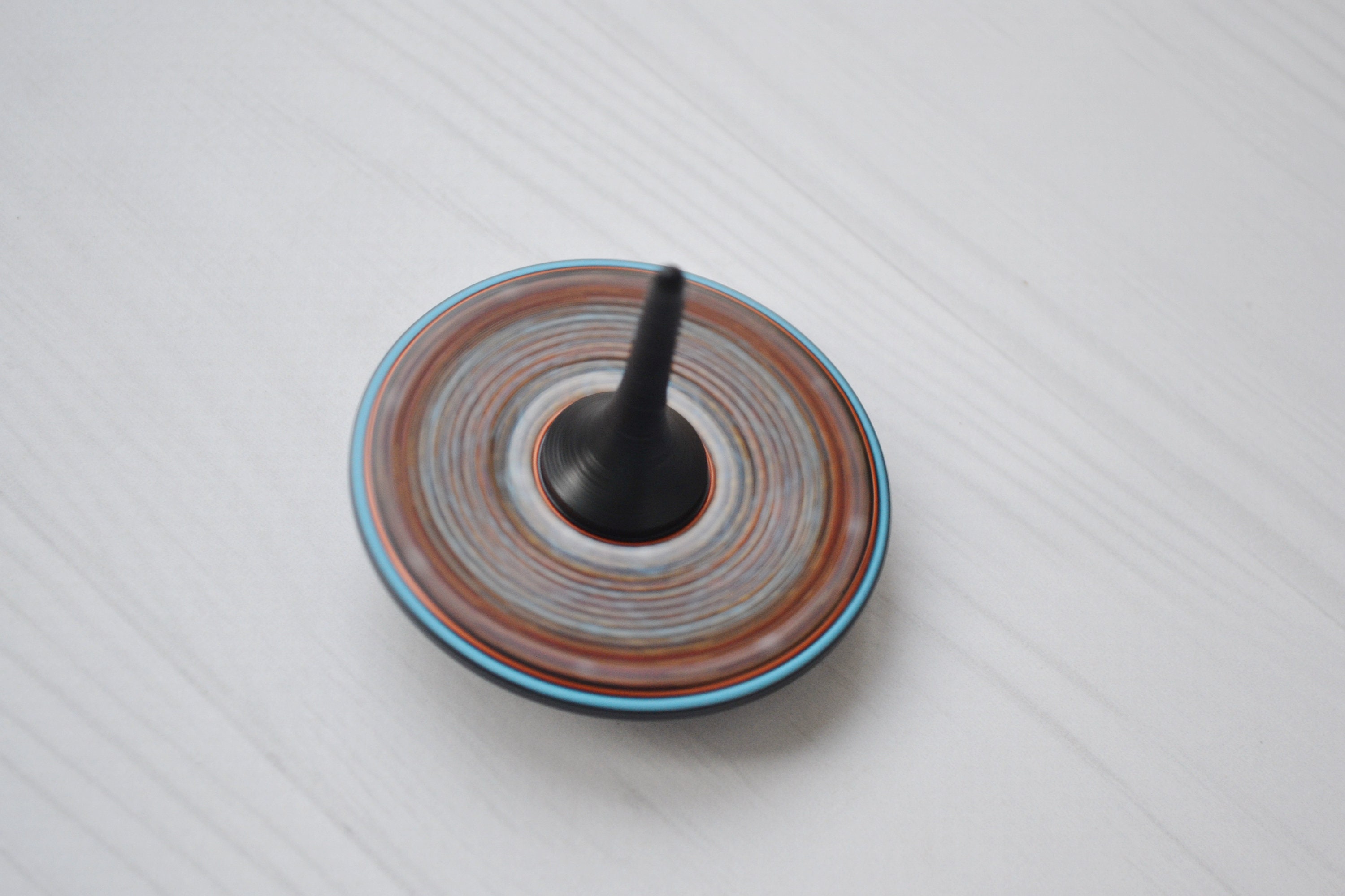 Wooden spinning top for women with meditation hand painted | Etsy