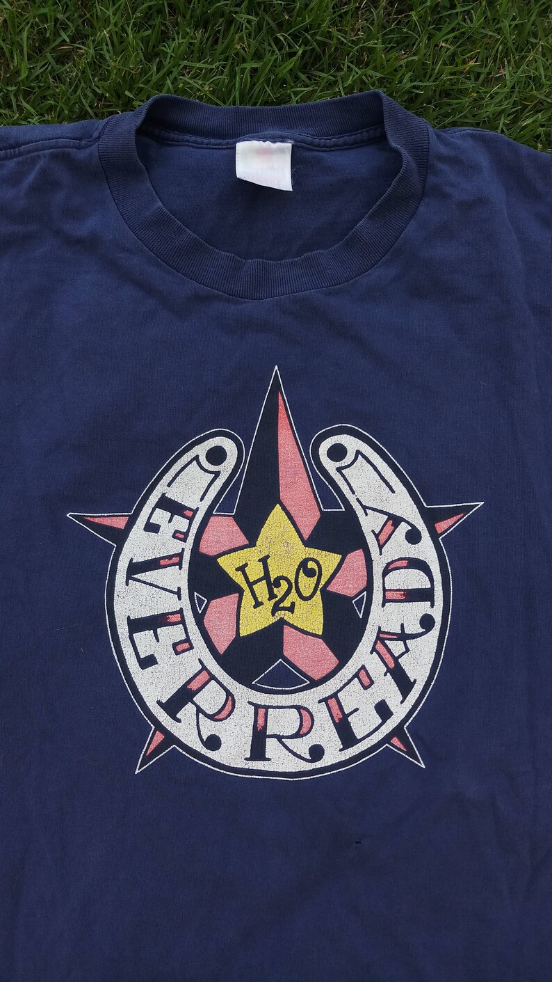 H2O EVER READY Original Vintage 90's Blue T-shirt Nyhc New York ...