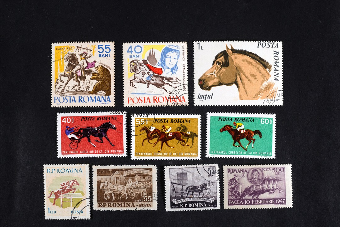 Romanian Horse Stamps From 1960's and 1970's - Etsy