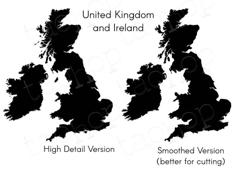 UK and Ireland SVG, PNG, Bundle - England, Scotland, Wales, Ireland ...