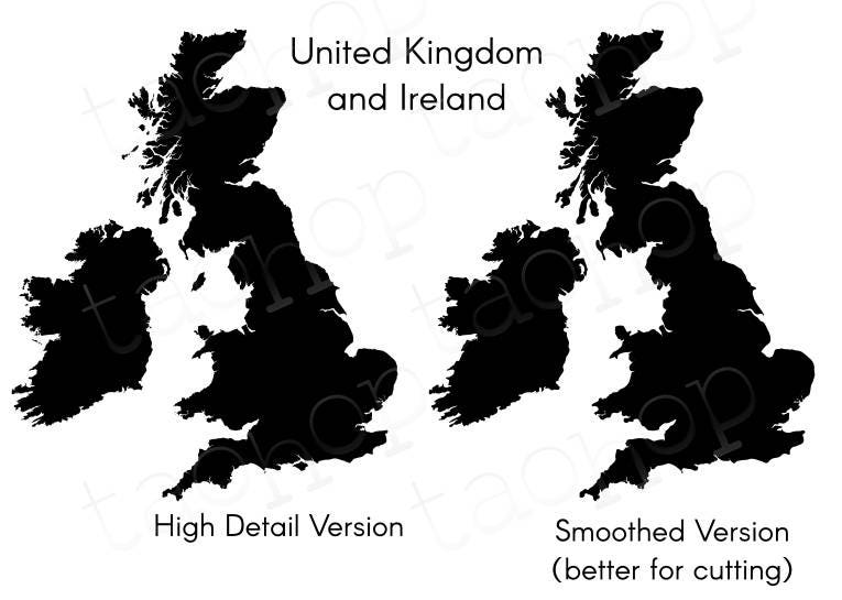 UK and Ireland SVG, PNG, Bundle - England, Scotland, Wales, Ireland ...