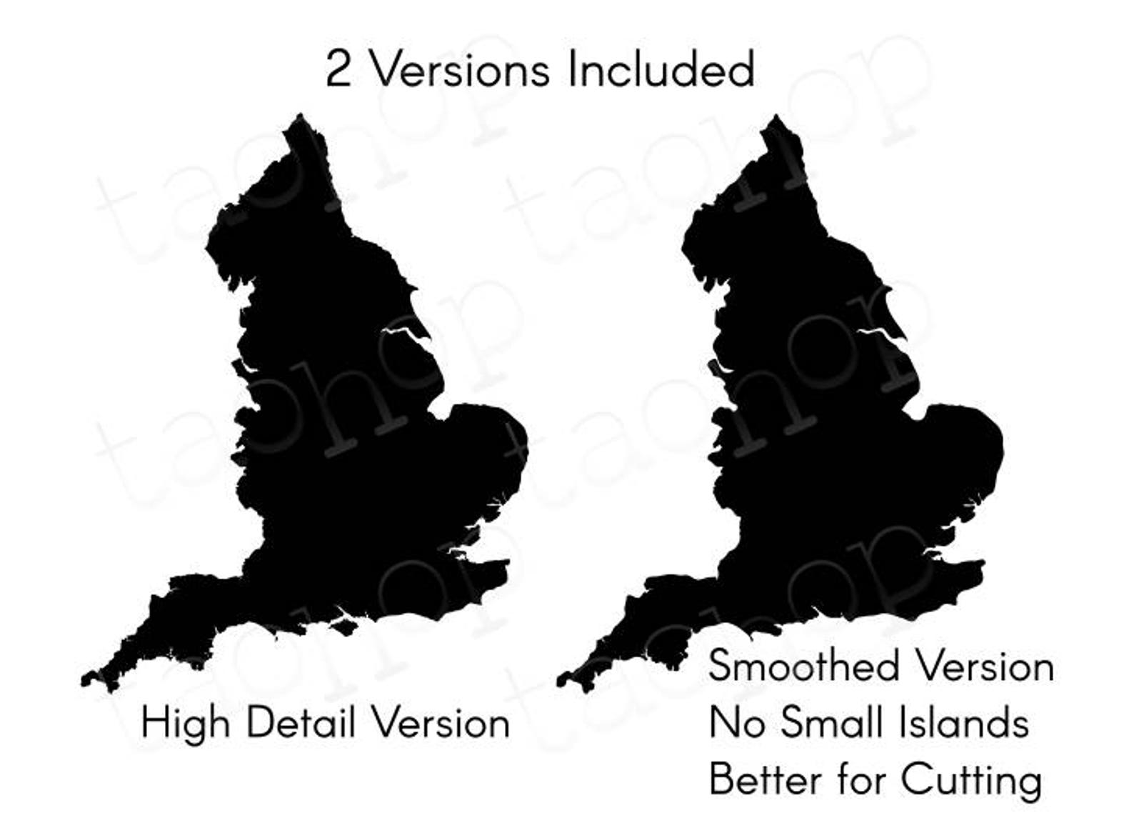 England SVG, PNG, England Silhouette, High Detail and Smoothed Versions ...
