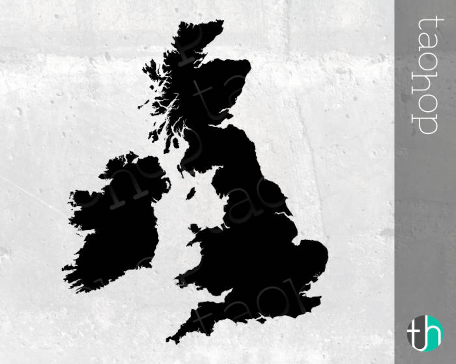 UK SVG, PNG, United Kingdom Silhouette, High Detail and Smoothed ...