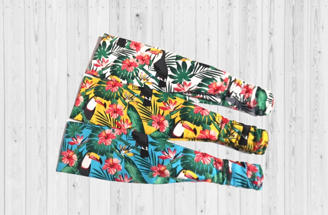 Toucan Bird Headband With Elastic Band|tropical Print Hairband|flower ...