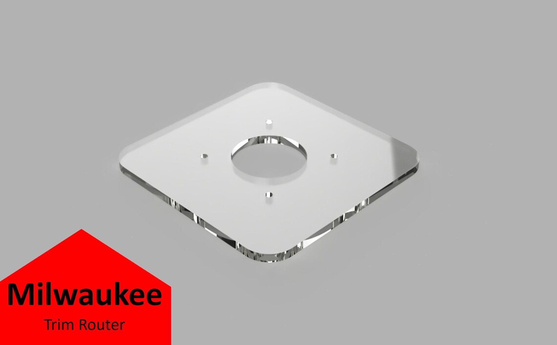 Milwaukee M18 Clear Acrylic Baseplate | M18 | Compact Router | Multiple ...