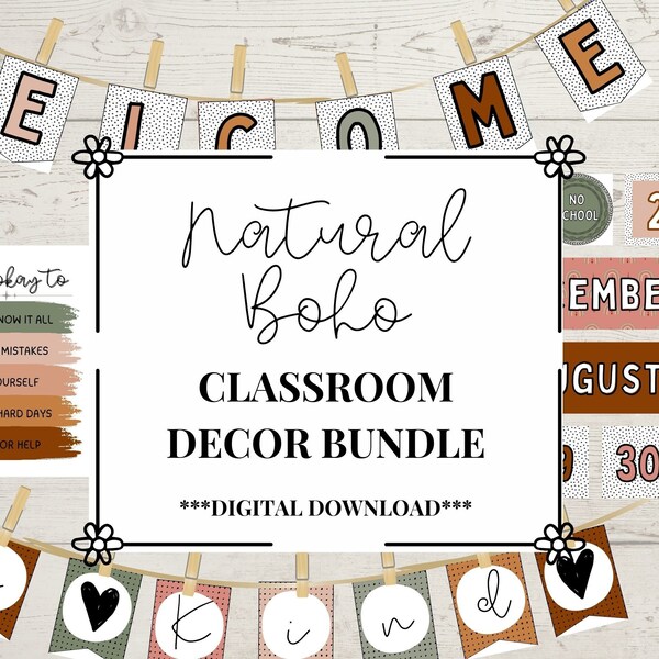 Boho Classroom Decor - Etsy