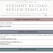 Student Record Review Editable Template Microsoft Word Special ...