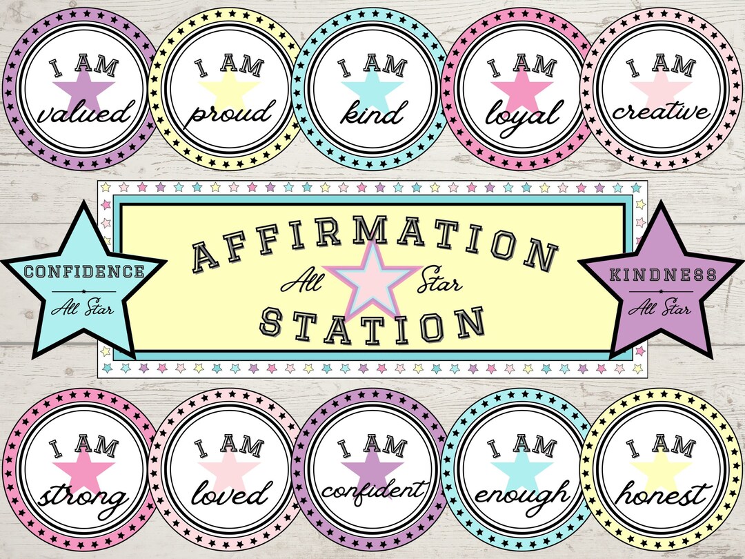 All Star Classroom Affirmation Station | Positive Decor (digital ...