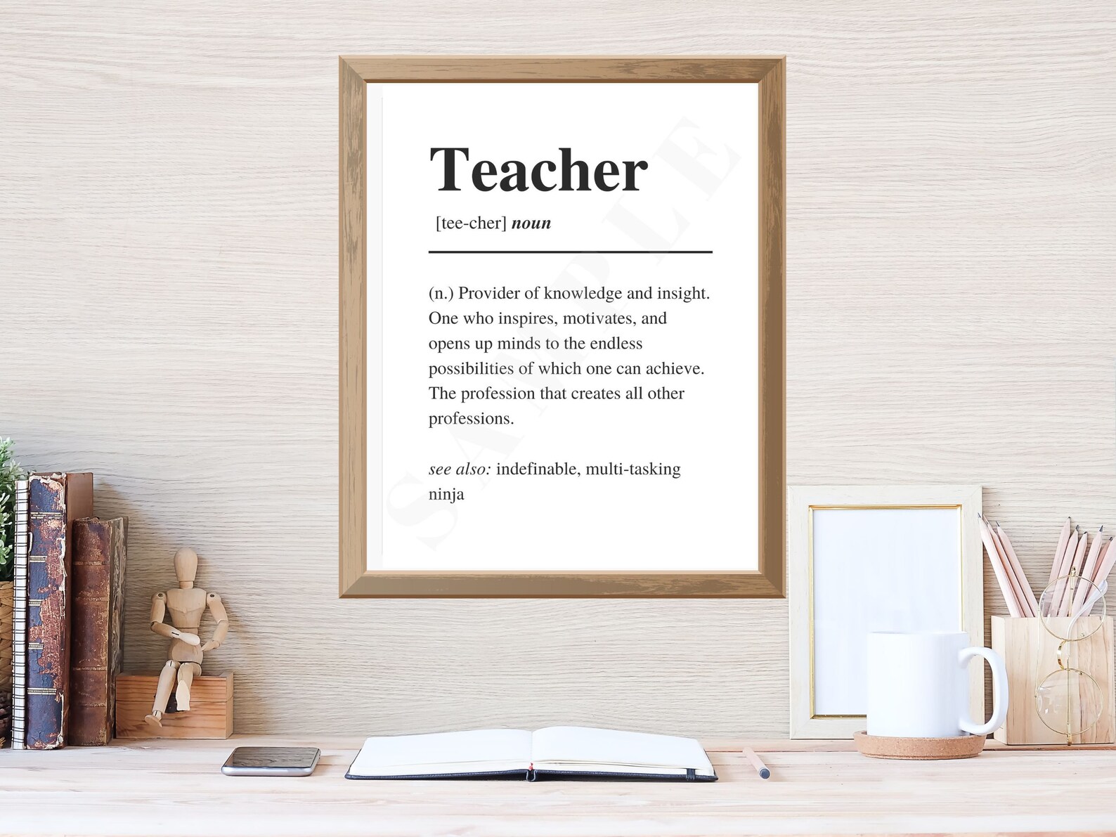 Teacher Definition | Printable Poster | Digital Download | Classroom ...