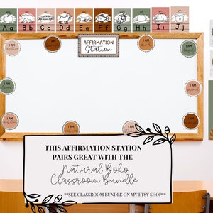 Natural Boho Affirmation Station Classroom Decor Digital Download ...